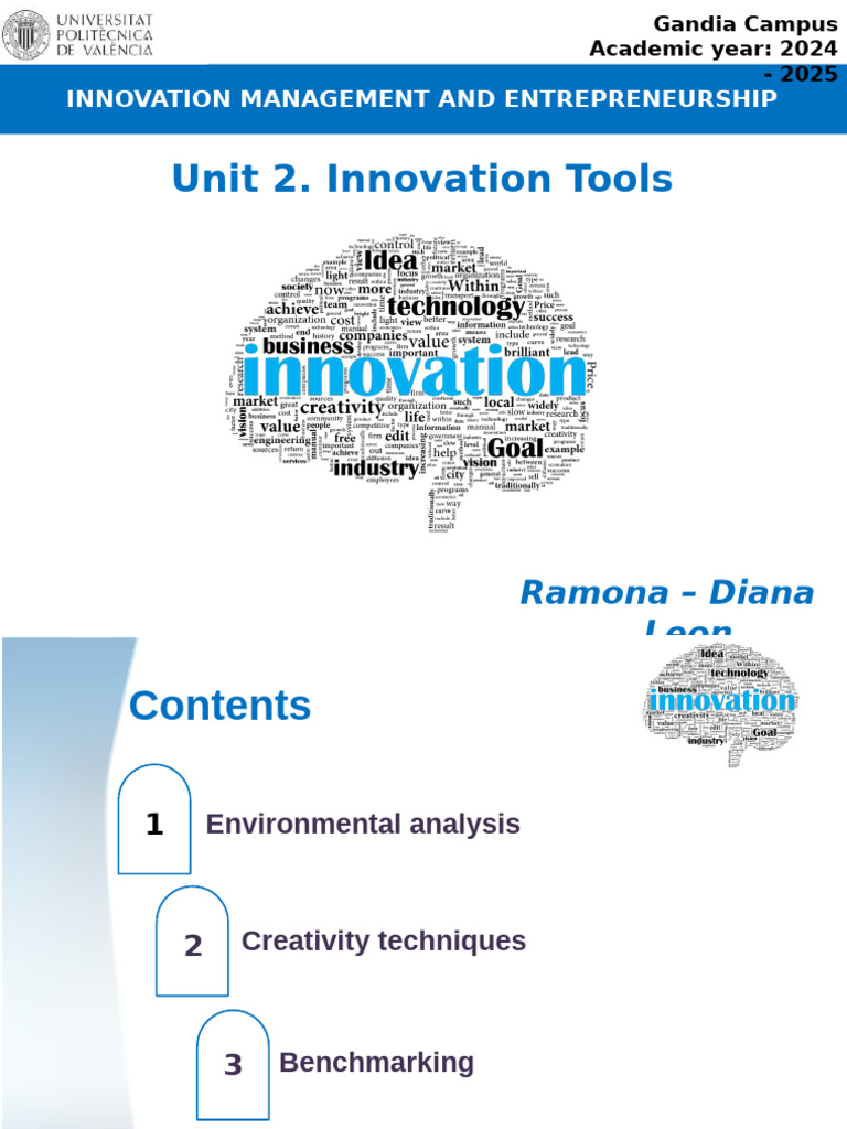 UD2. Innovation Tools | PDF | Creativity | Swot Analysis