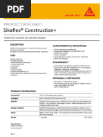 SikaFlex 1A Product Data Sheet | PDF | Concrete | Water