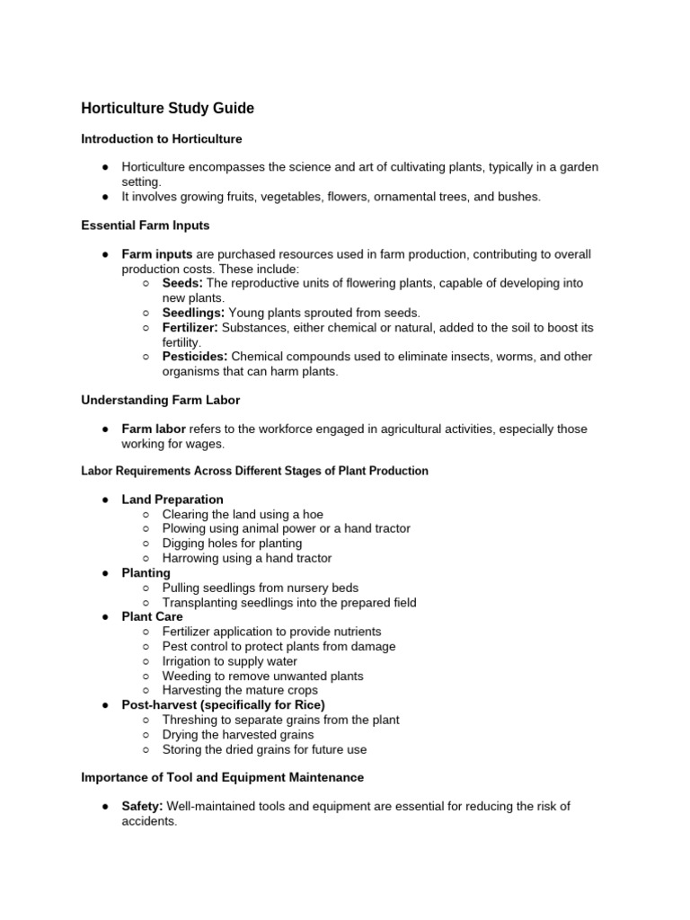 Horticulture Basics for Beginners | PDF | Irrigation | Plants