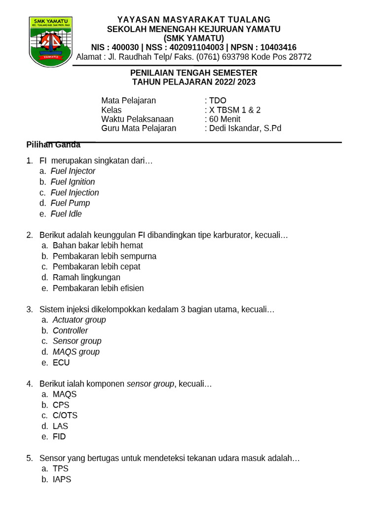 PTS Tdo X TBSM 1 & 2 Fix | PDF