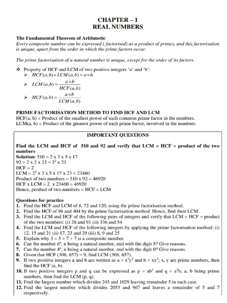 CH 1 Maths WS 2 | PDF