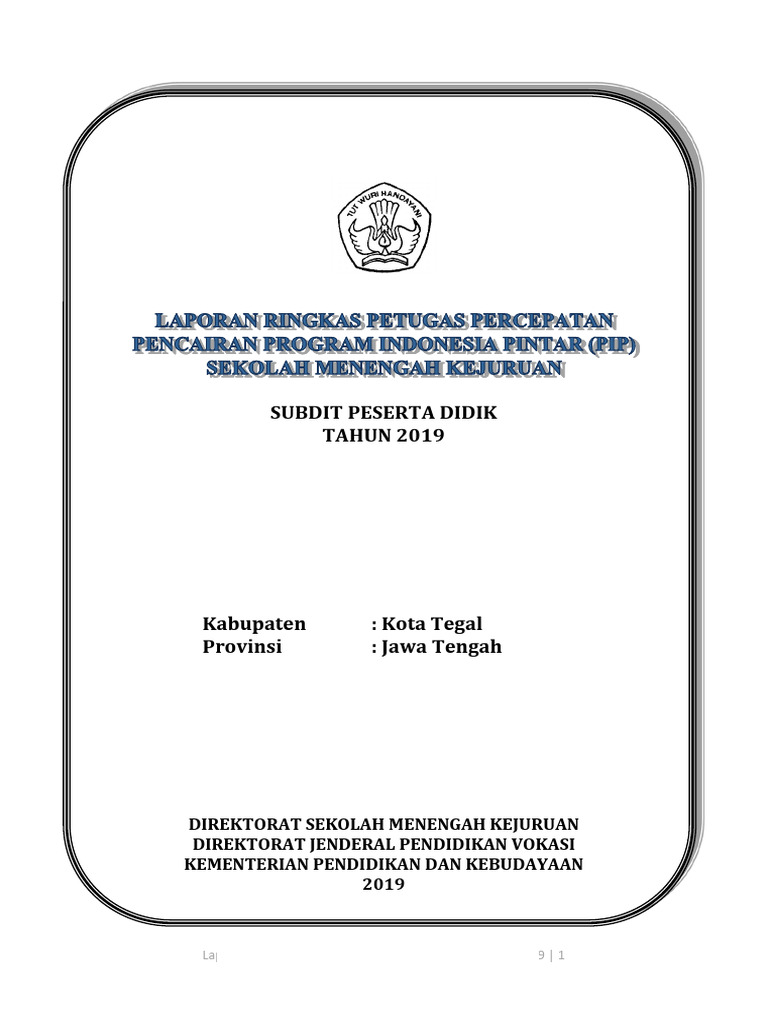 Laporan Ringkas Program Indonesia Pintar Tegal Jawa Tengah | PDF