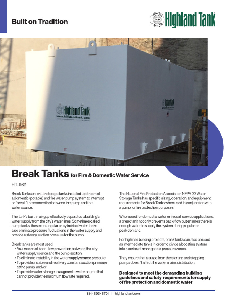 B LIT HighDRO-Break-Tanks | PDF | Pump | Water