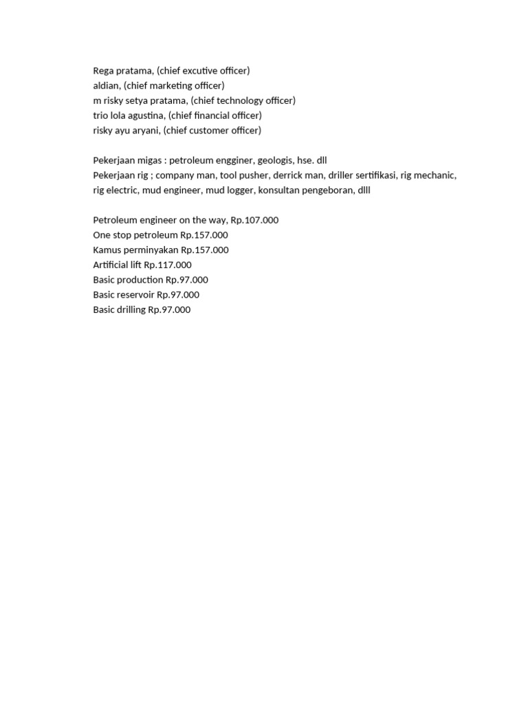 Rega Pratama Migas Id | PDF