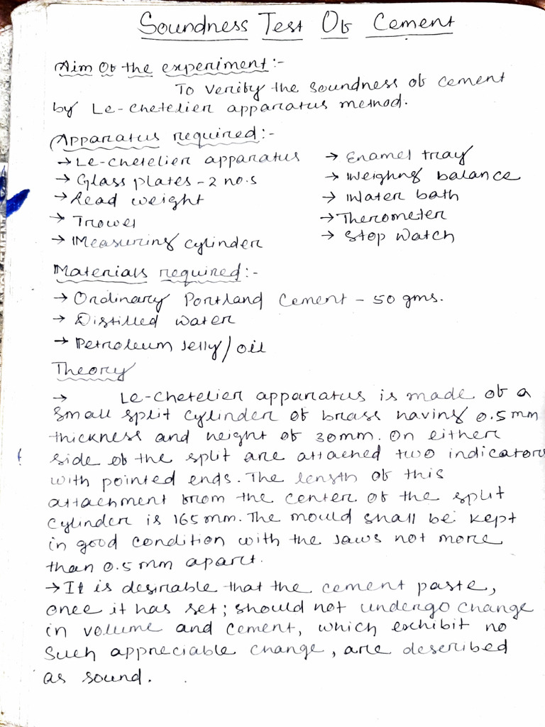 Cement Soundness Testing Guide | PDF