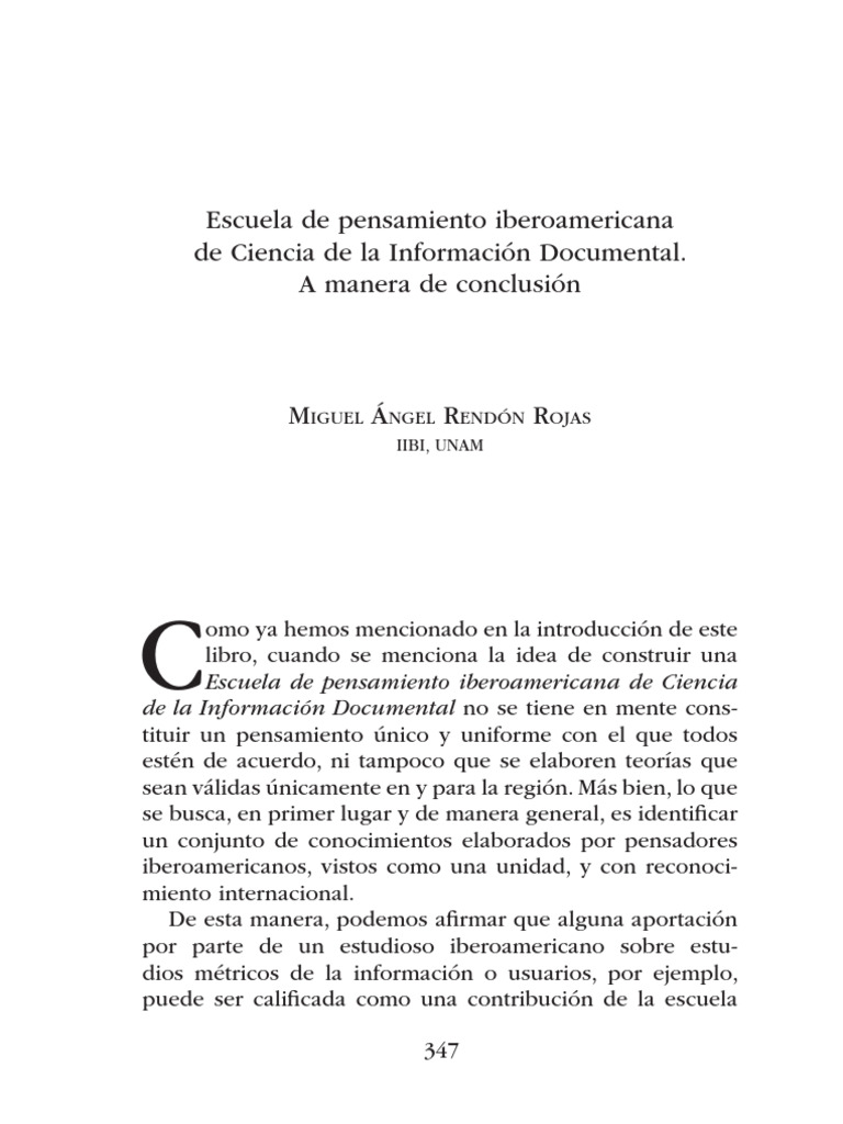 18 Escuela Pensamiento Miguel Rendon | PDF | Paradigma | Información
