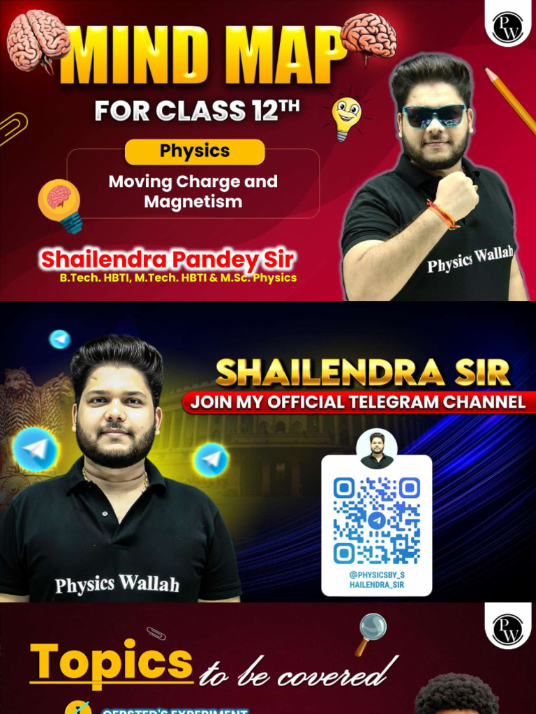 Moving Charge and Magnetism MIND MAP SERIES PHYSICS SHAILENDRA PANDEY | PDF