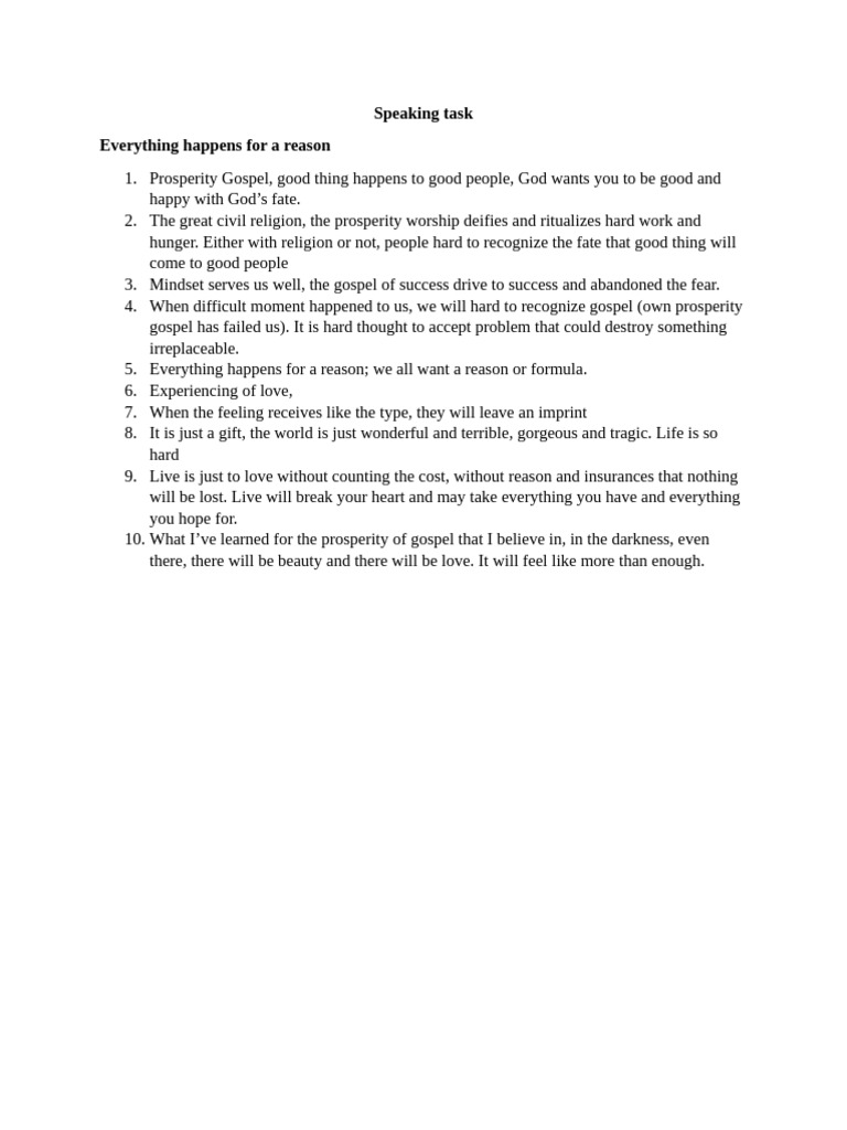 Speaking Task 4 | PDF