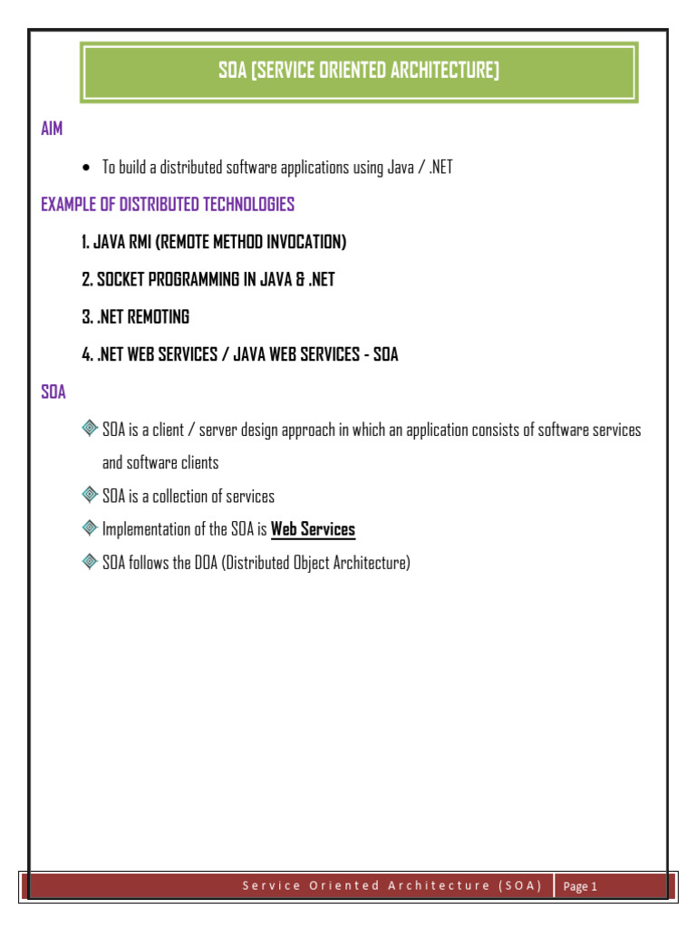 Soa Introduction | PDF | Web Service | Service Oriented Architecture
