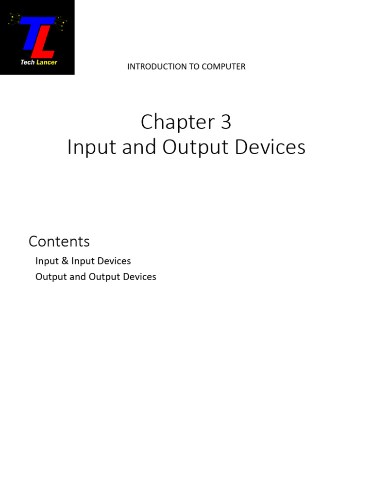 Ch-03 (Comp) - Input and Output Devices | PDF | Printer (Computing ...