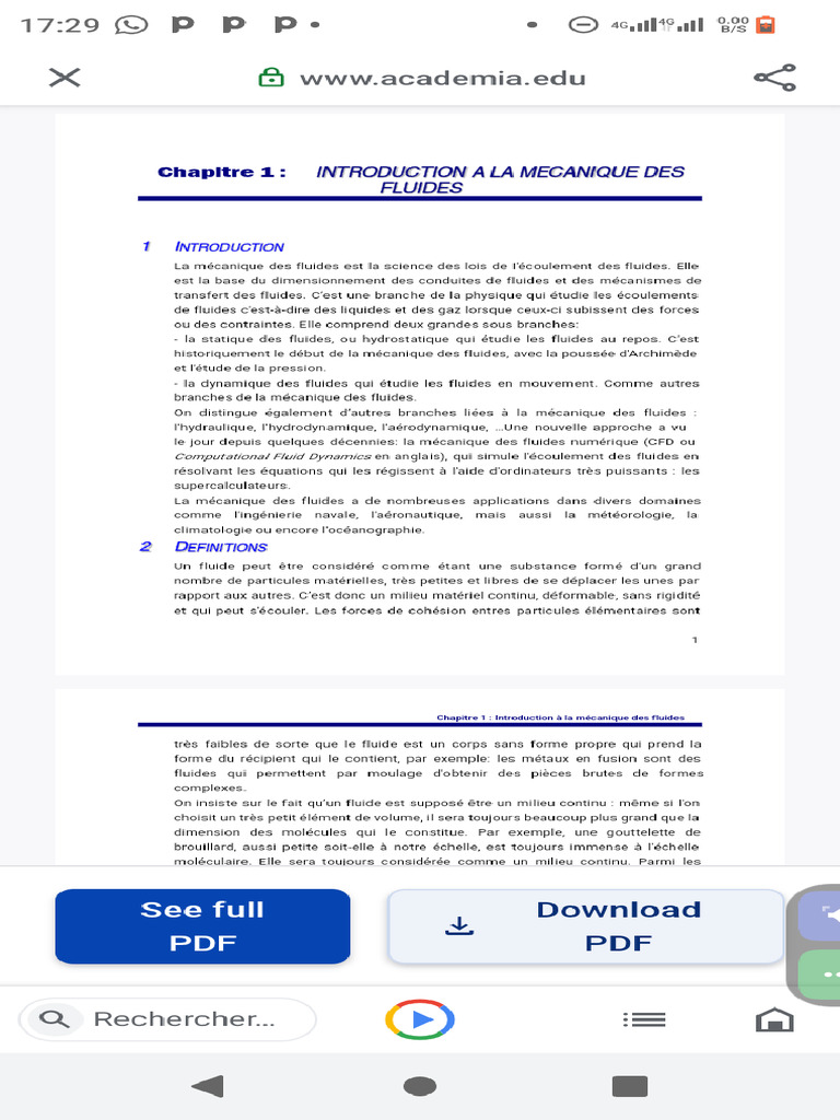 Mécanique Des Fluides | PDF