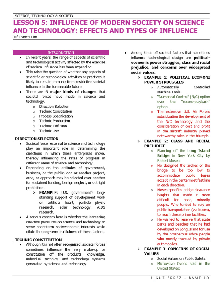 STS Lesson 5 | PDF | Science
