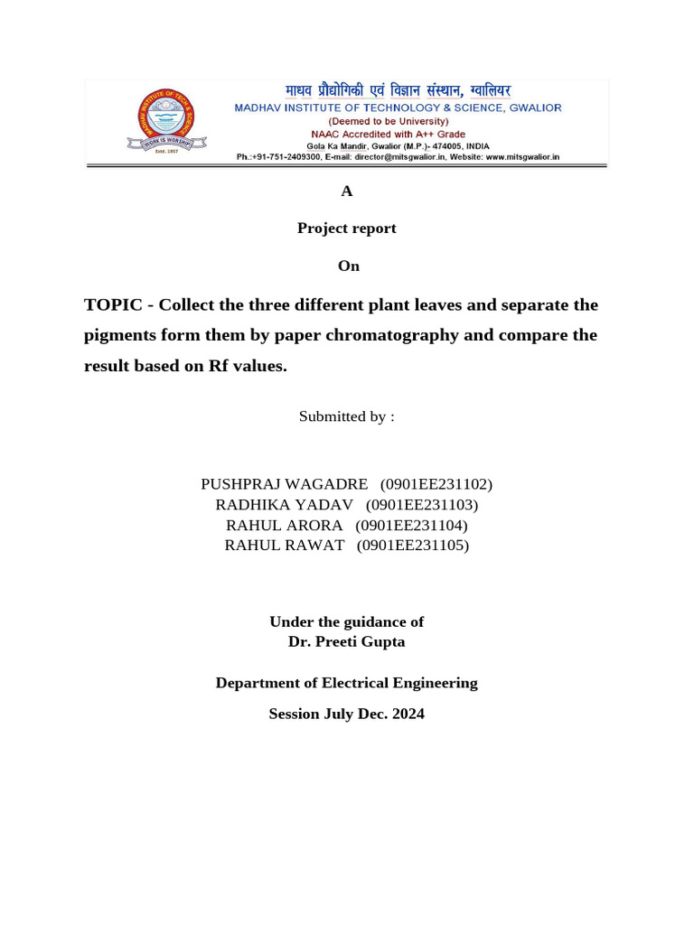 Chemistry sbmp | PDF | Chromatography | Plant Physiology