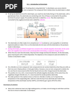 Electrolysis - Chemistry IGCSE Notes | PDF | Ion | Anode