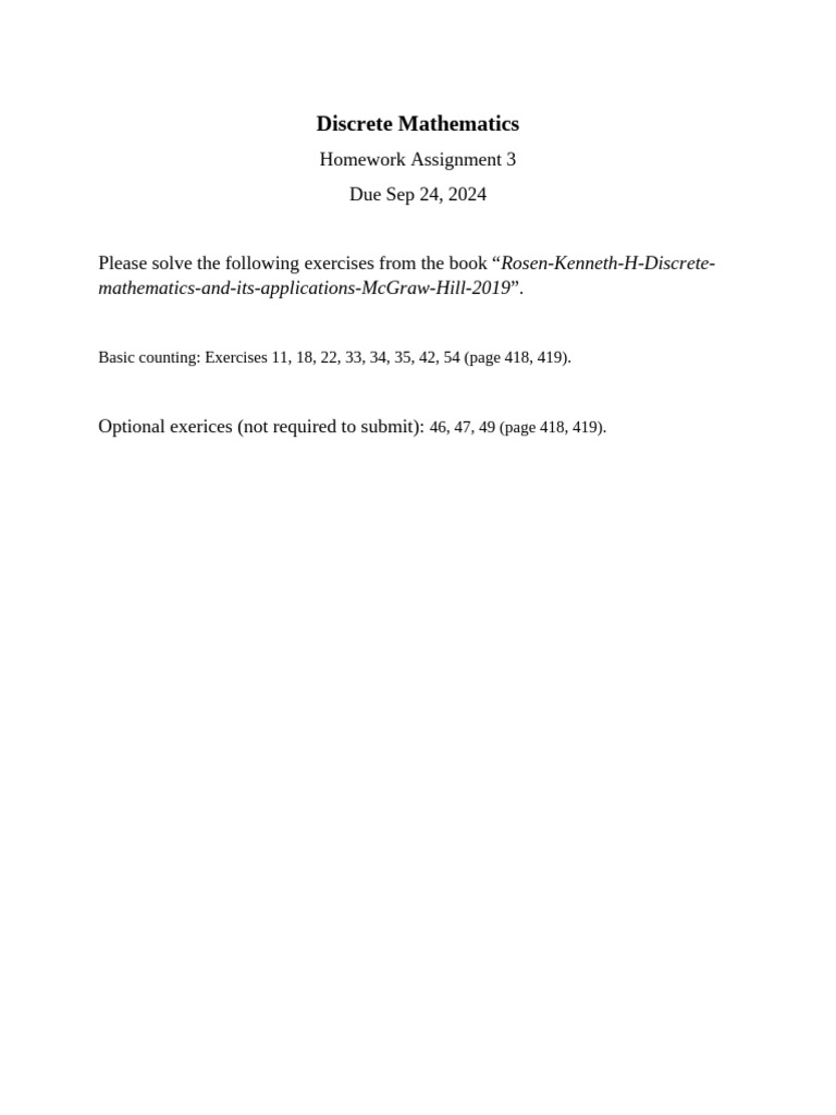 HW3 Counting Part 1 | PDF