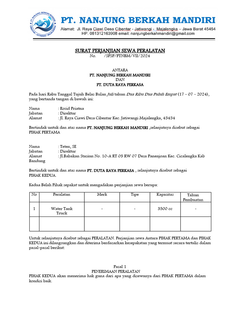 3 - 26 Dukungan Alat Water Tank Alam Jaya Asri 24 - 26 | PDF