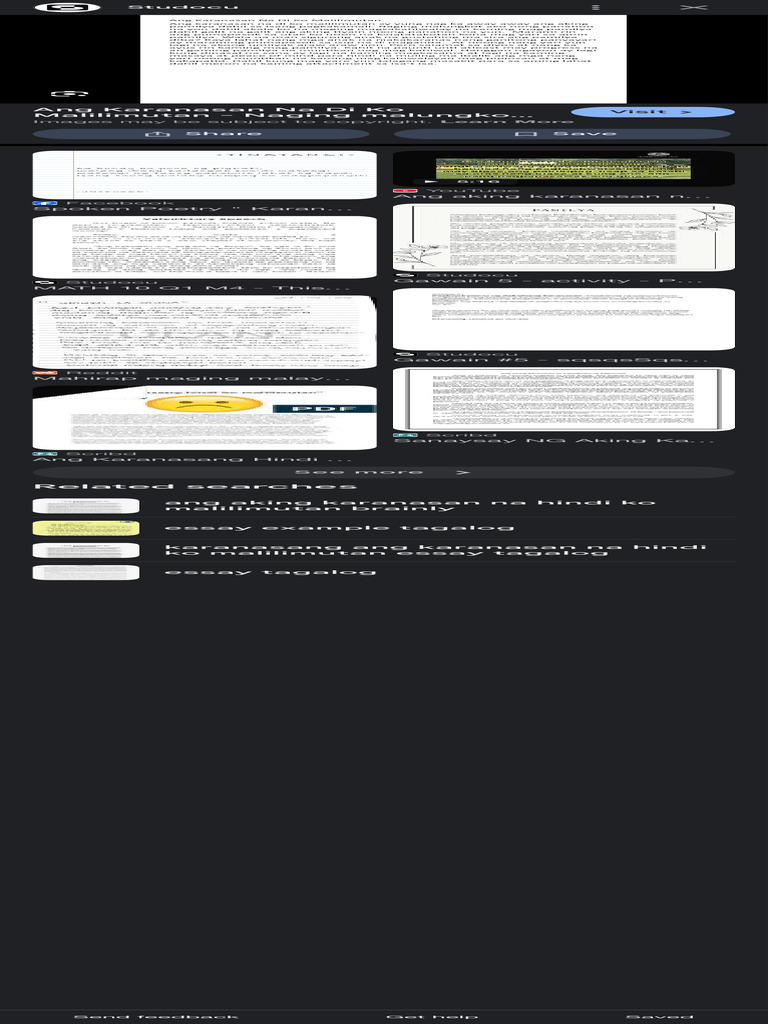Ang Karanasan Na Hindi Ko Malilimutan Essay Tagalog - Google Search | PDF
