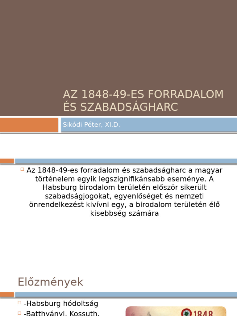 1848-49-Es Forradalom És Szabadságharc | PDF