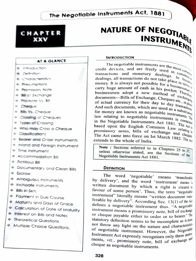 Negotiable Instruments Act, 1881 | PDF | Negotiable Instrument ...
