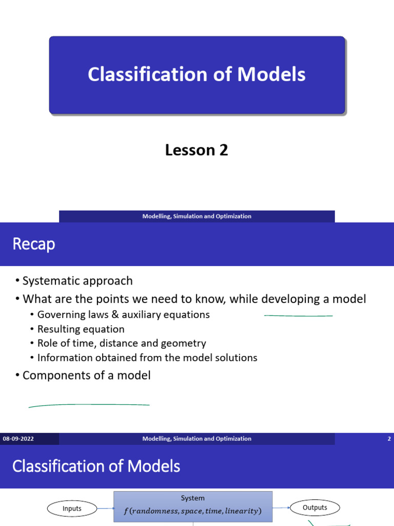 03 Classification of Models New | PDF | Hydrology | Mathematical ...