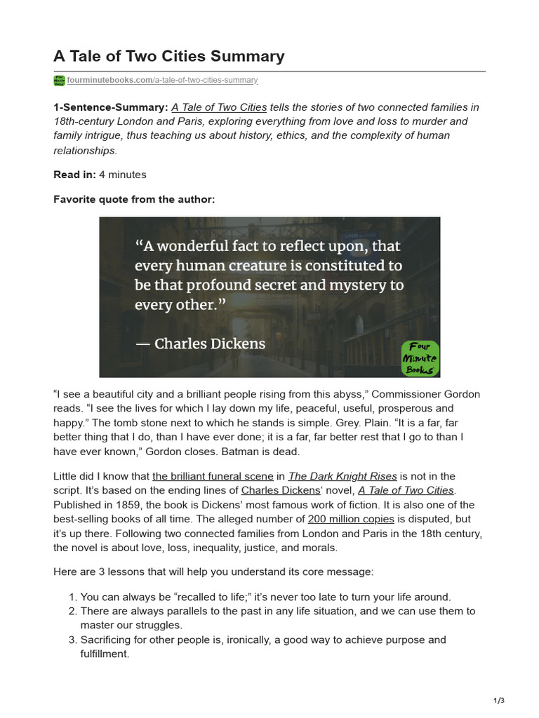 Classic Insights for Modern Readers | PDF | A Tale Of Two Cities