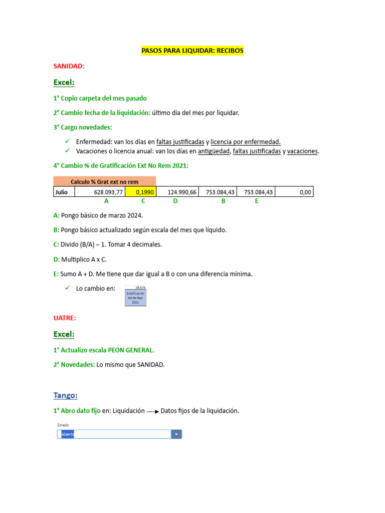 Pasos para Liquidar Recibos y F931 | PDF