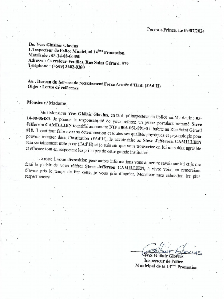 Camilien Steve Jef FAd'H | PDF