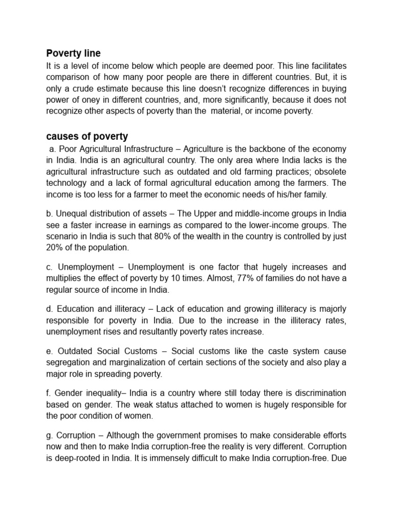 poverty | PDF | Poverty | Poverty & Homelessness