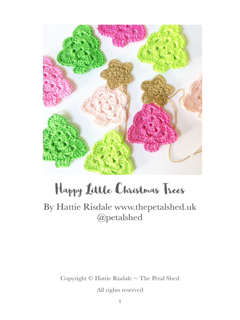 Happy Little Christmas Trees | PDF | Crochet | Handicrafts