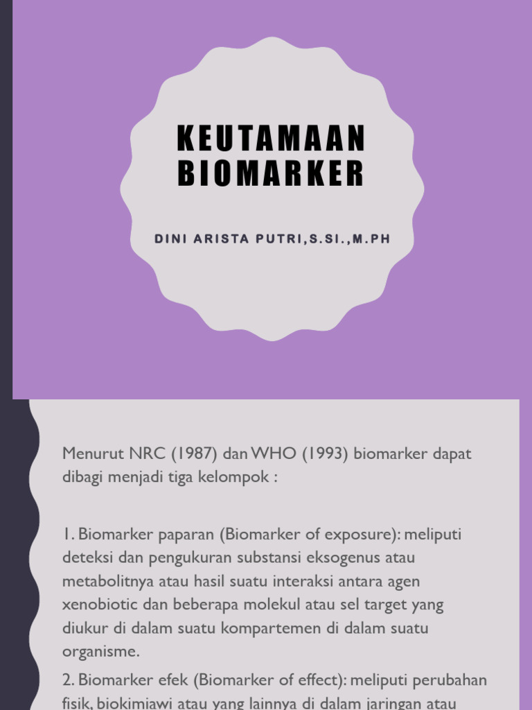 Pertemuan 4 Sub Keutamaan Biomarker | PDF