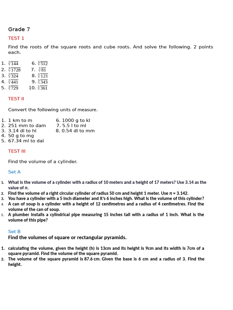 Grade 7 Math | PDF