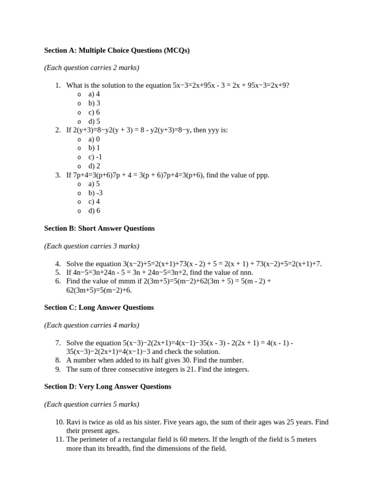 Simple Equations | PDF | Mathematical Objects | Mathematical Concepts