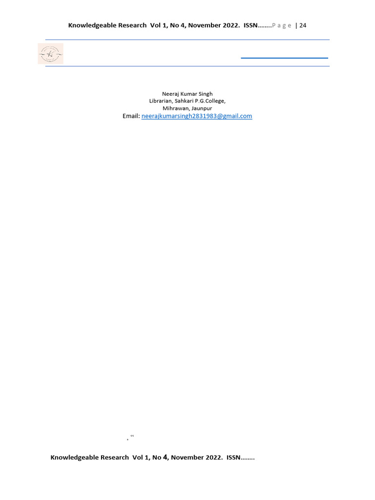 Neeraj Kumar Singh 24+to+33 | PDF | Libraries | Books