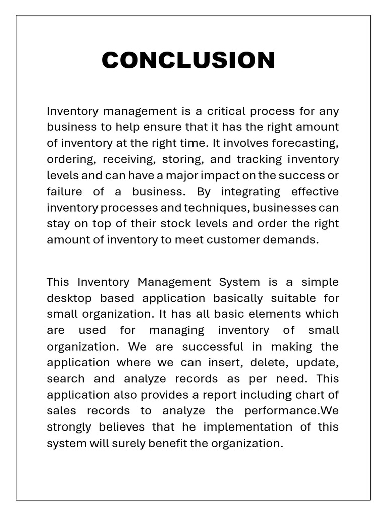 CONCLUSION | PDF | Software Testing | Databases