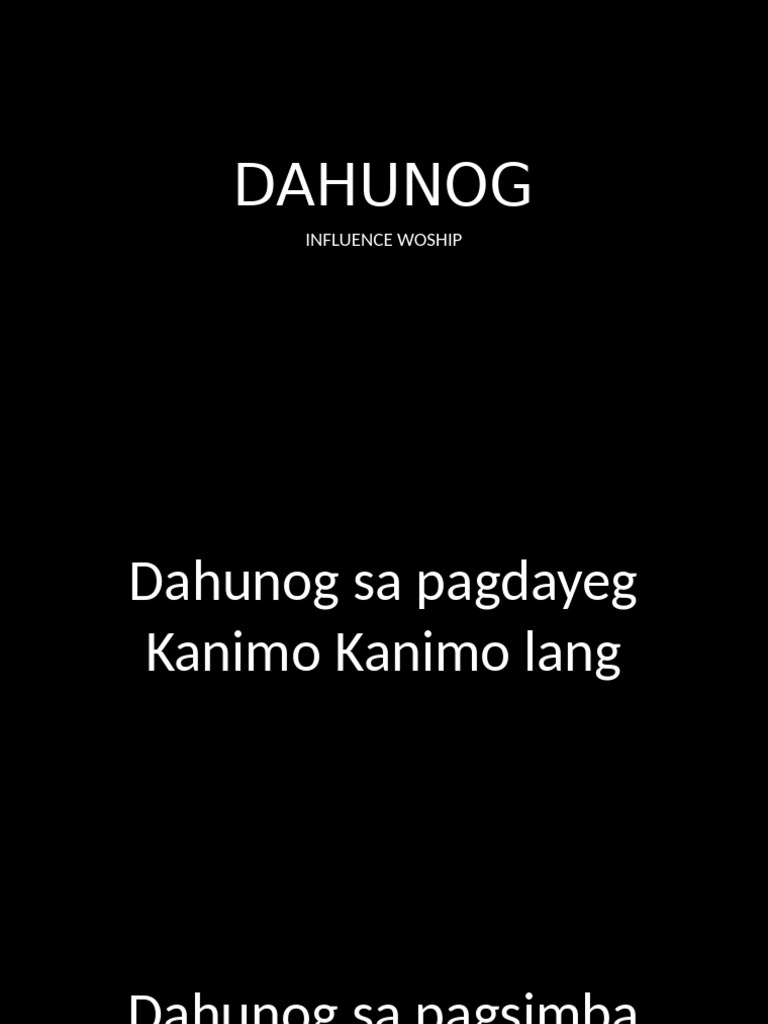 DAHUNOG | PDF