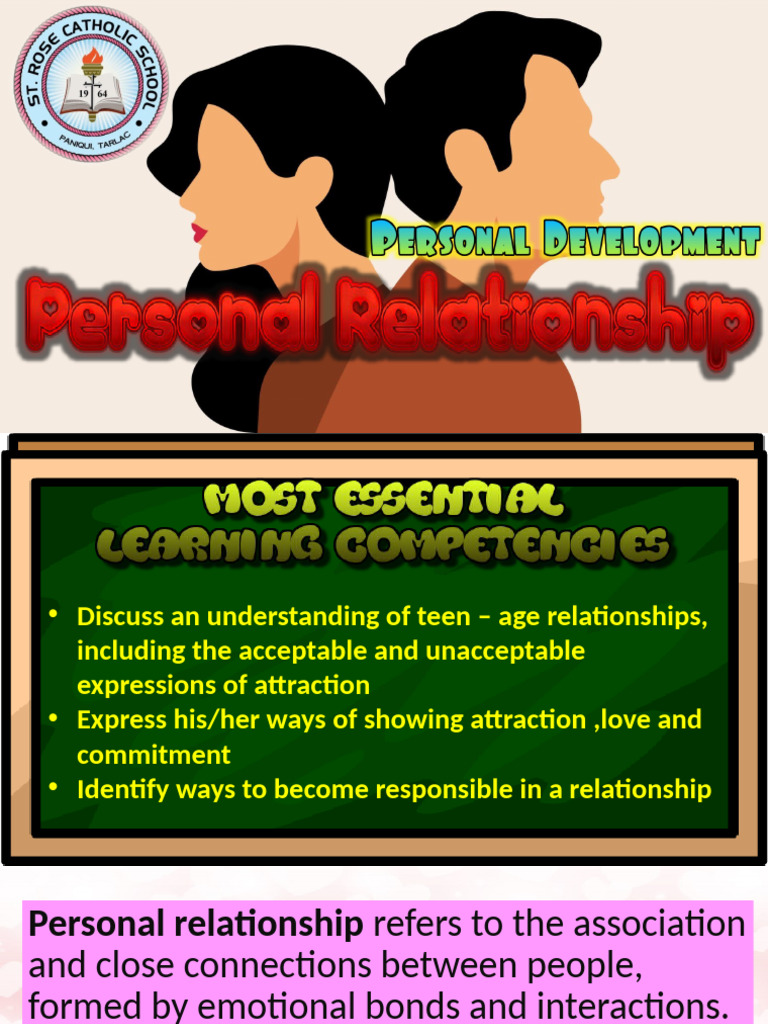 Perdev Lesson 7 Personal Relationship | PDF | Intimate Relationships | Love