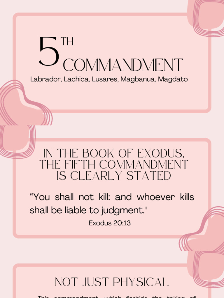 RVE Commandment 5 | PDF | Ten Commandments | Social Psychology