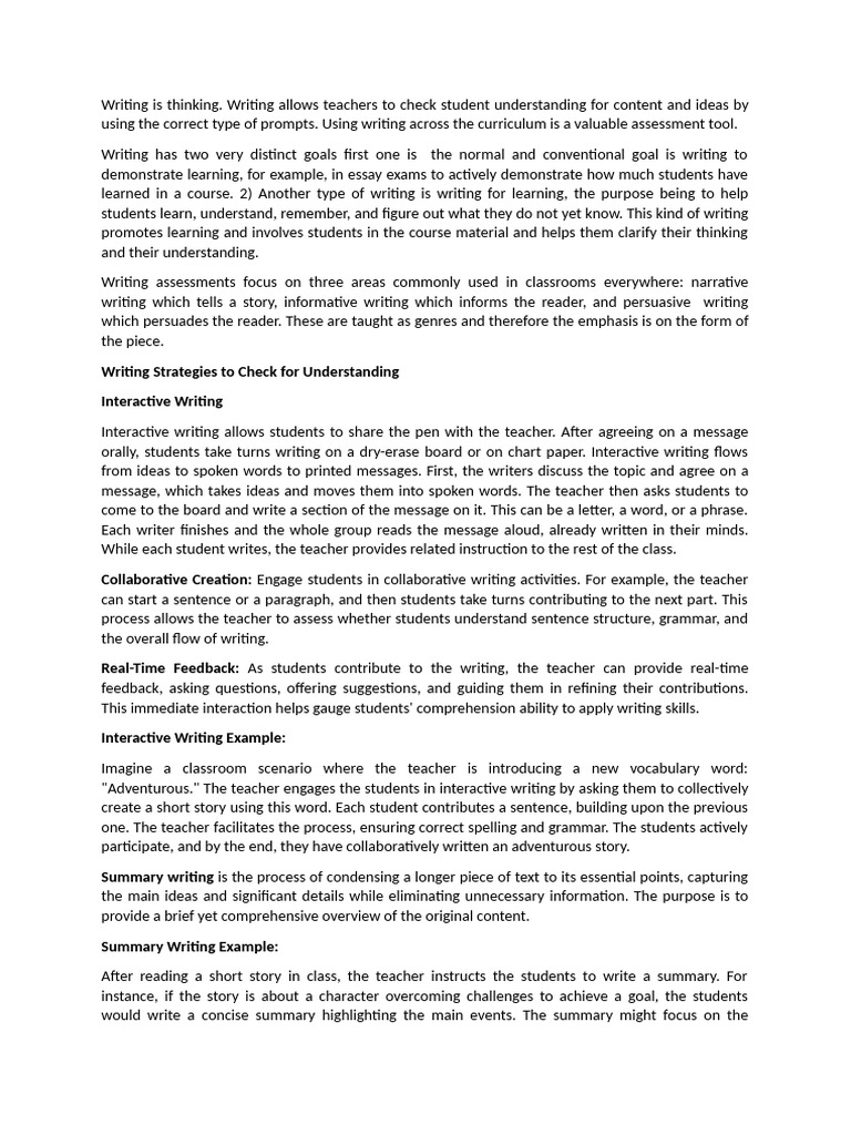 Writing is thinking | PDF | Teachers | Human Communication