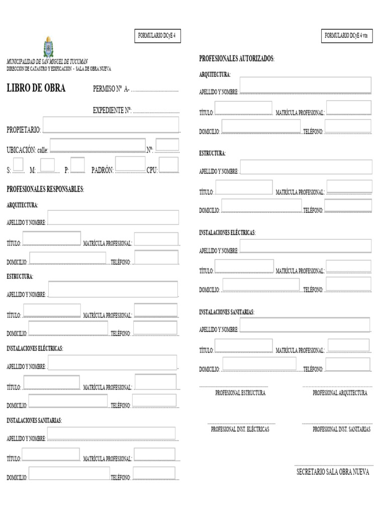 FORMULARIO DCyE 4 | PDF | Hogar, jardinería y bricolaje