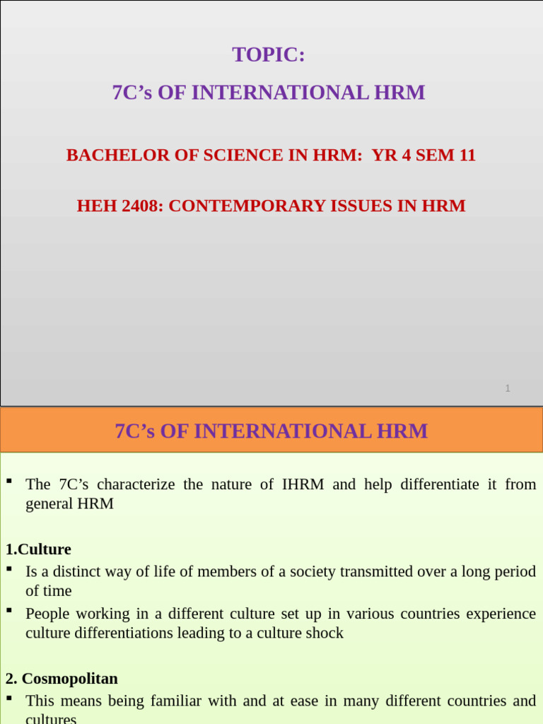 7cs of Ihrm PPT Slides | PDF