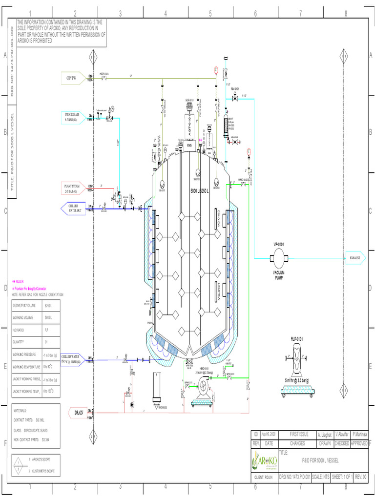 1473.PID.001.R00.2020.08.05 - 5000L Vessel | PDF