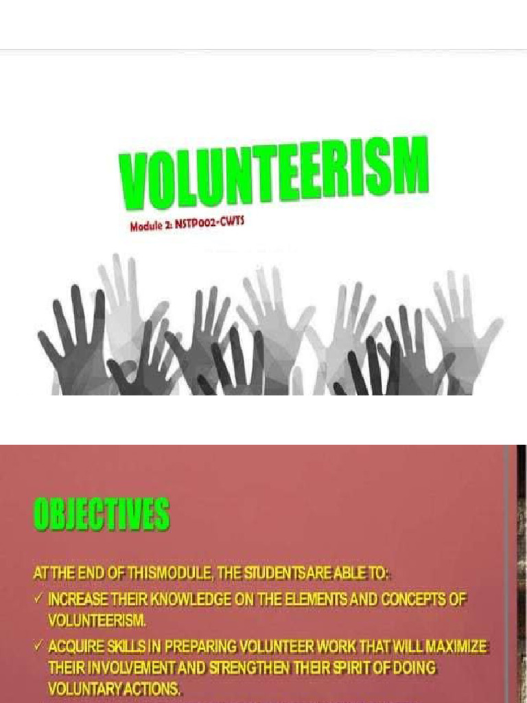 Volunteerism | PDF