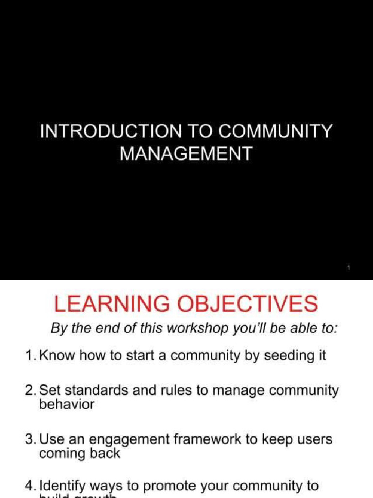Introduction To Community Based Management | PDF