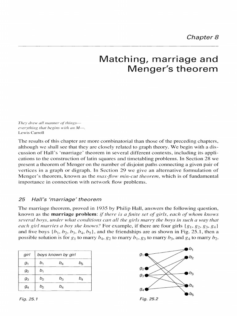 Halls Marriage Problem | PDF | Mathematics | Mathematical Concepts