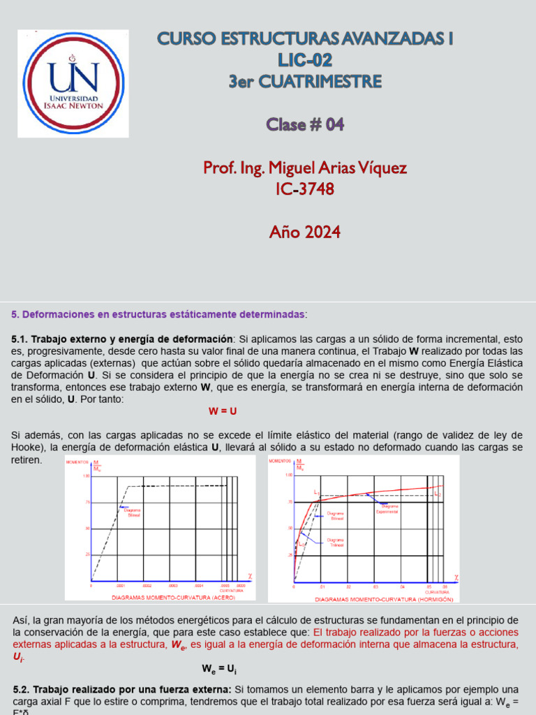 Deformaciones en Estructuras Avanzadas | PDF | Viga (Estructura) | Doblar