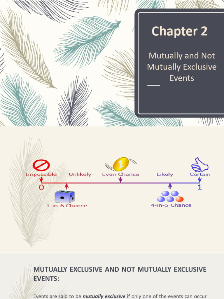 CHAPTER II Mutually Exclusive and Not-Mutually Exclusive Events-2 | PDF ...