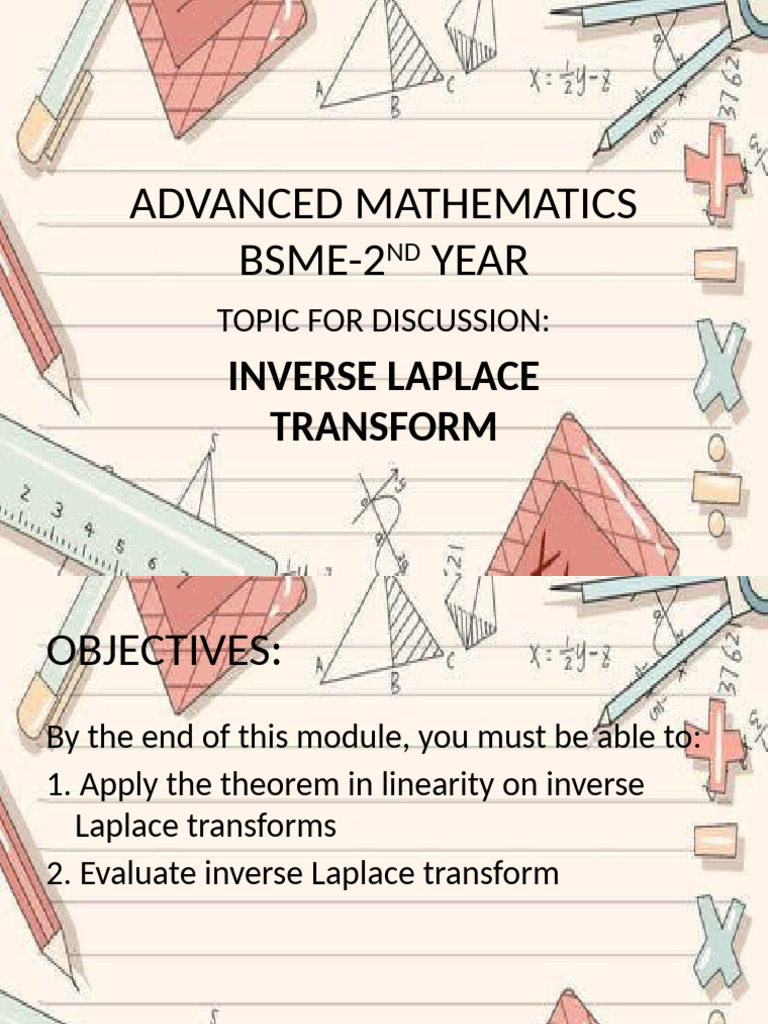 AdMath 7. Inverse Laplace Transform | PDF