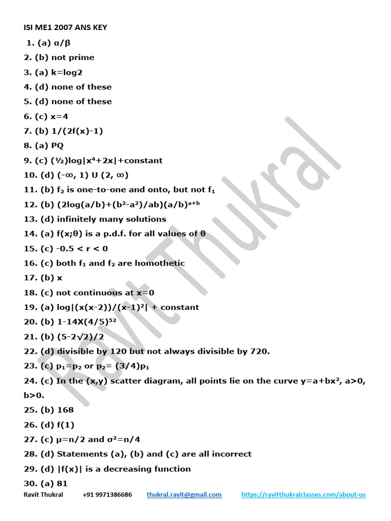 Msqe 2007 Ans Key | PDF | Teaching Methods & Materials | Computers