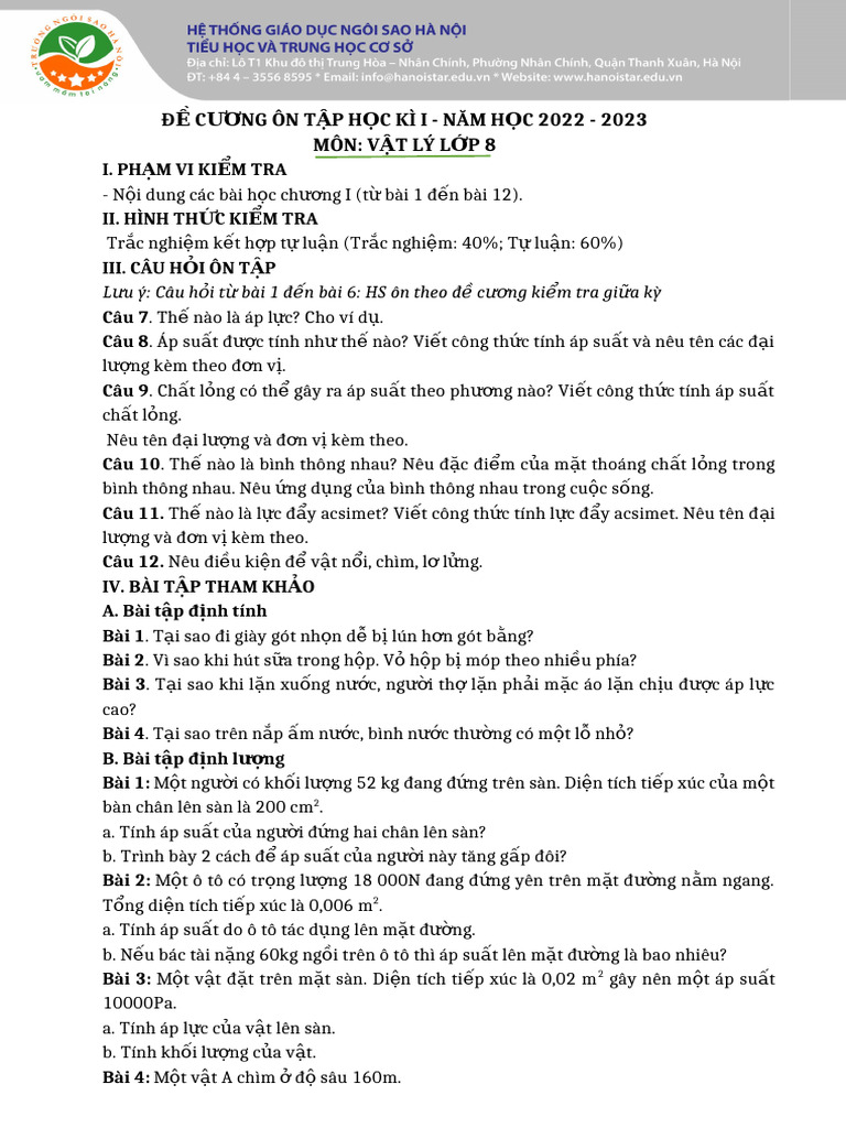 Tn.22-23 - dc Hki Vật Lý 8 | PDF