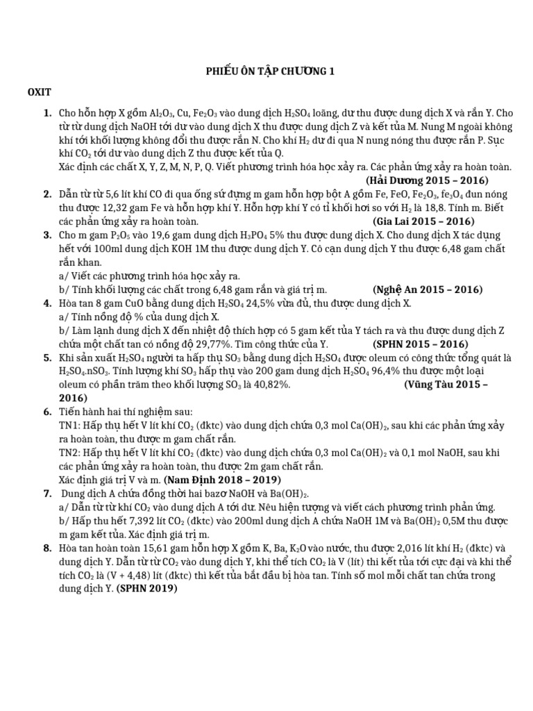 H9 Axit Bazo Muoi | PDF